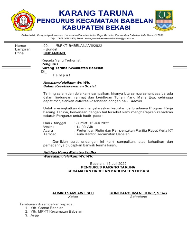 Undangan Raker | PDF