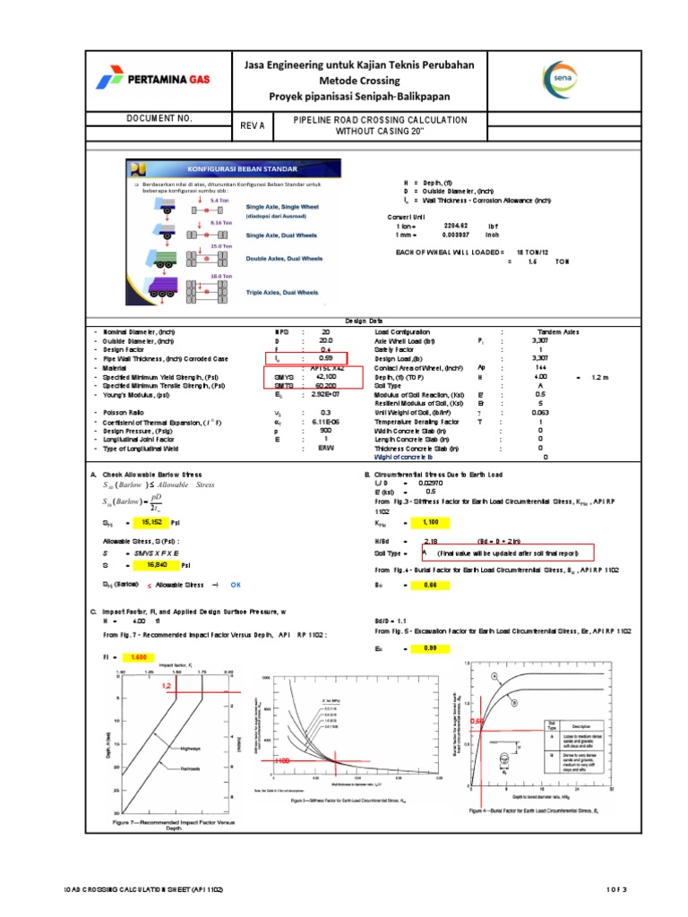 Pipeline Road Crossing Calculation Guide | PDF | Strength Of Materials ...