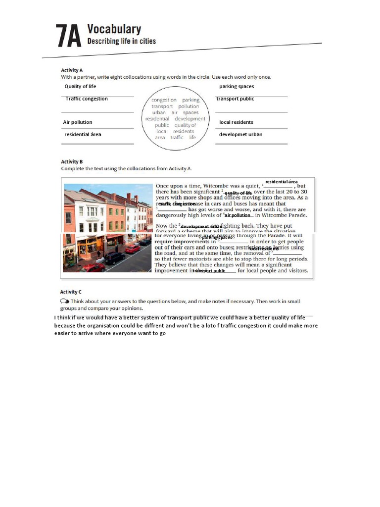 Vocabulary Unit 7A | PDF