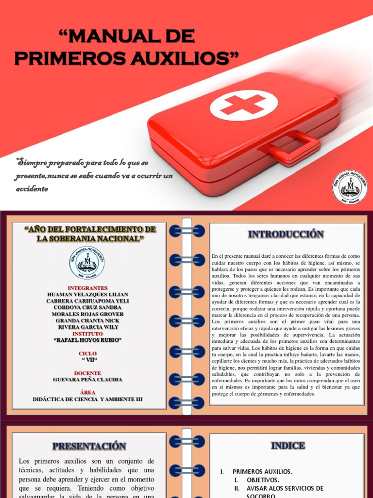 Manual de Primeros Auxilios | PDF | Primeros auxilios | Herida
