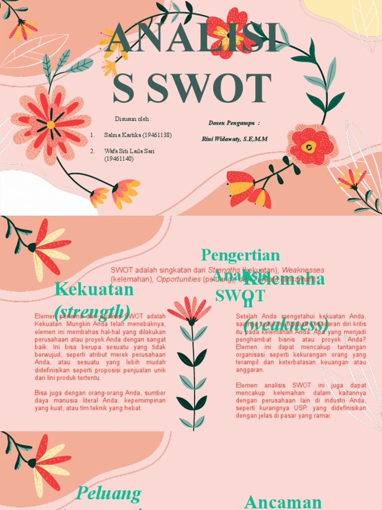 Manajemen Strategik - Salma&wafa - ANALISIS SWOT | PDF