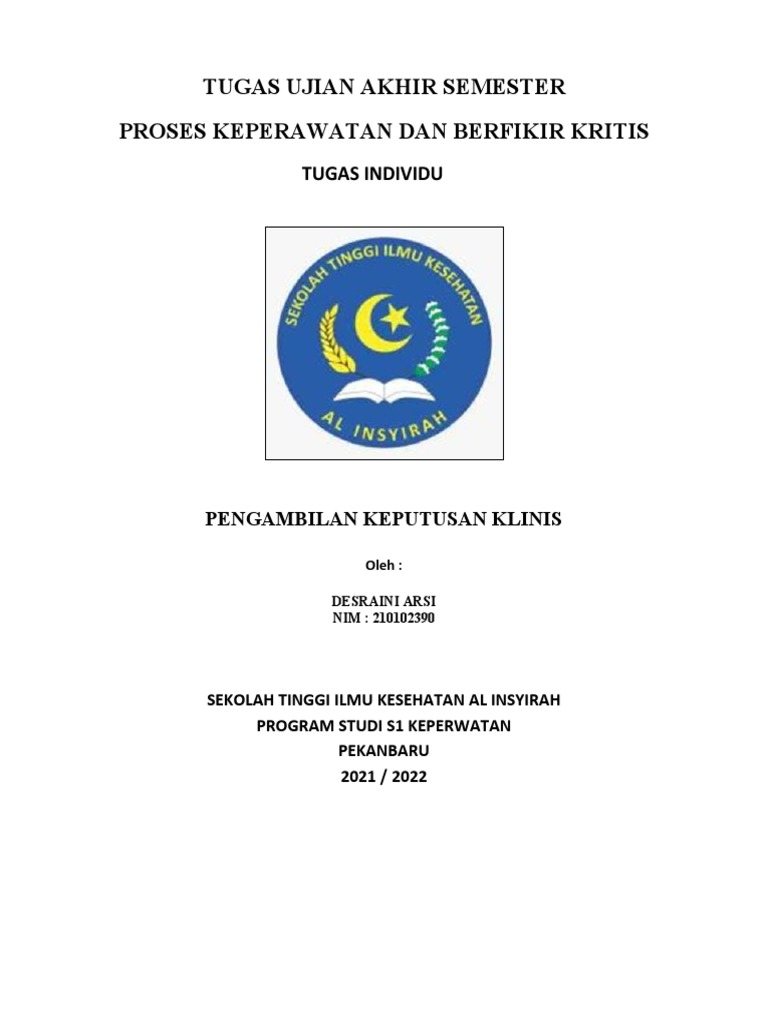 Pengambilan Keputusan Klinis (Desraini Arsi) | PDF