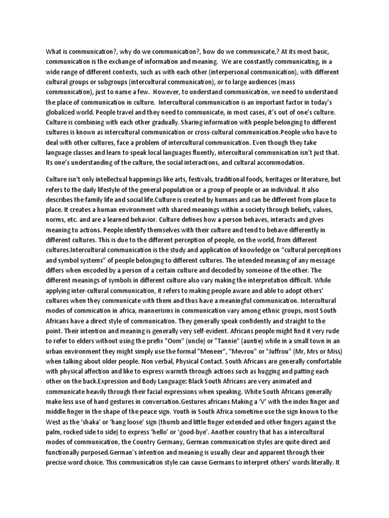 Intercultural Communication Modes Explained | PDF | Cross Cultural ...