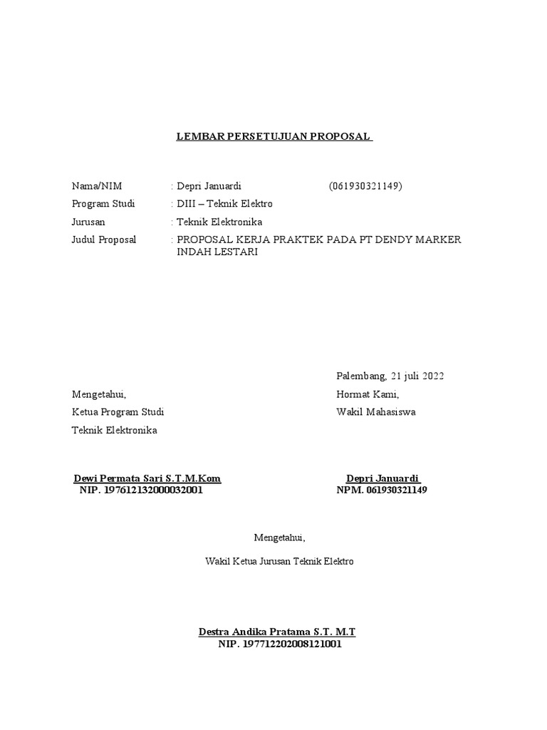 Proposal Magang Depri | PDF | Seni | Komputer
