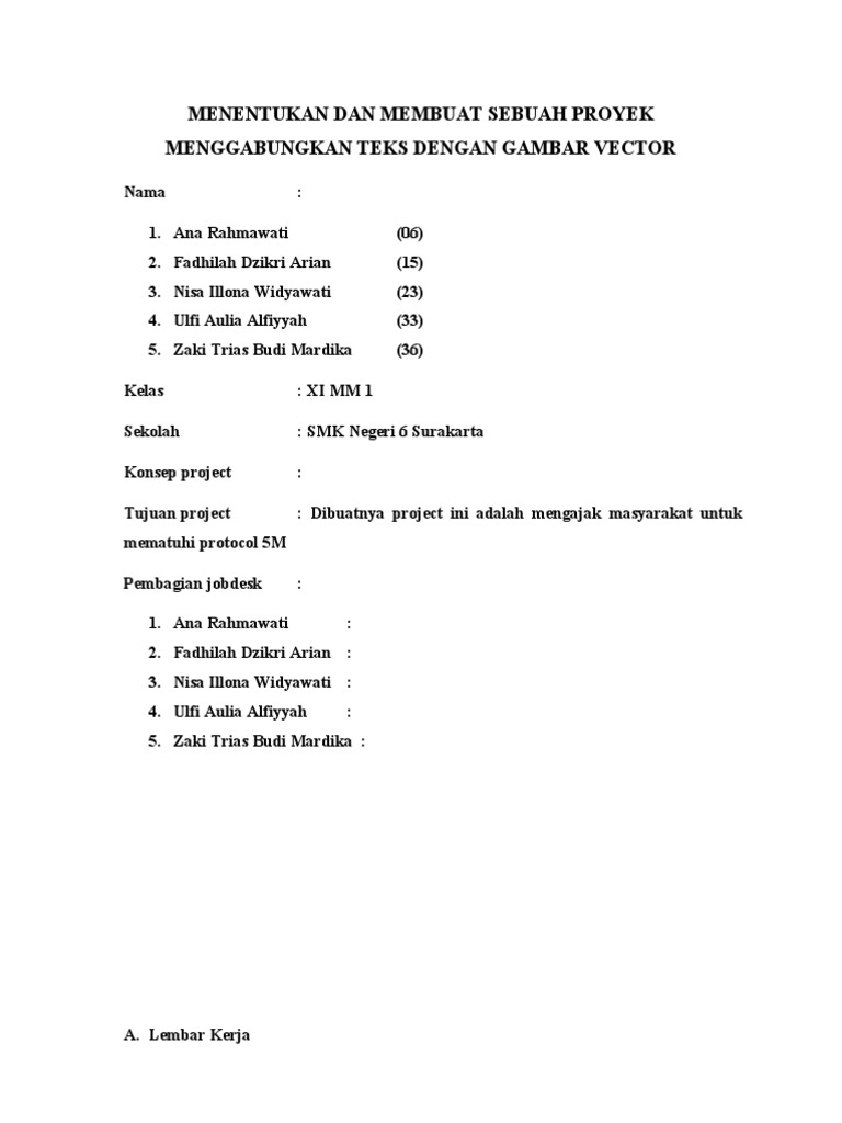 Lembar Kerja Proyek Poster 2 | PDF