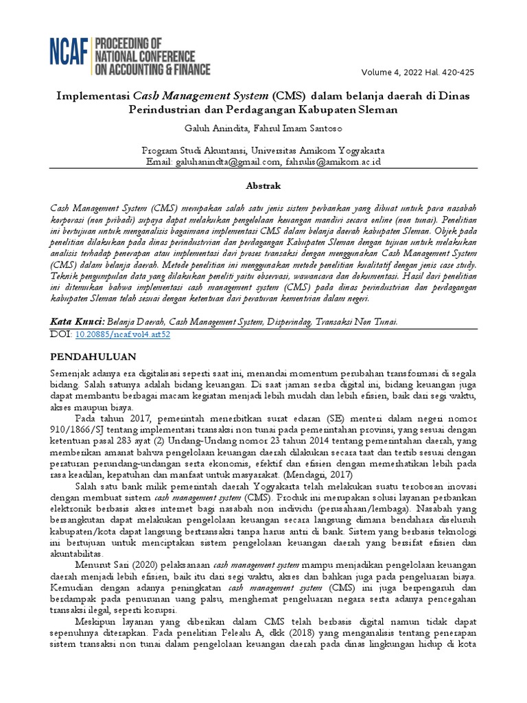 Admin,+52.+amikom Galuh+Anindita,+Fahrul+Imam+Santoso Lyt | PDF | Bisnis | Pengelolaan Keuangan ...