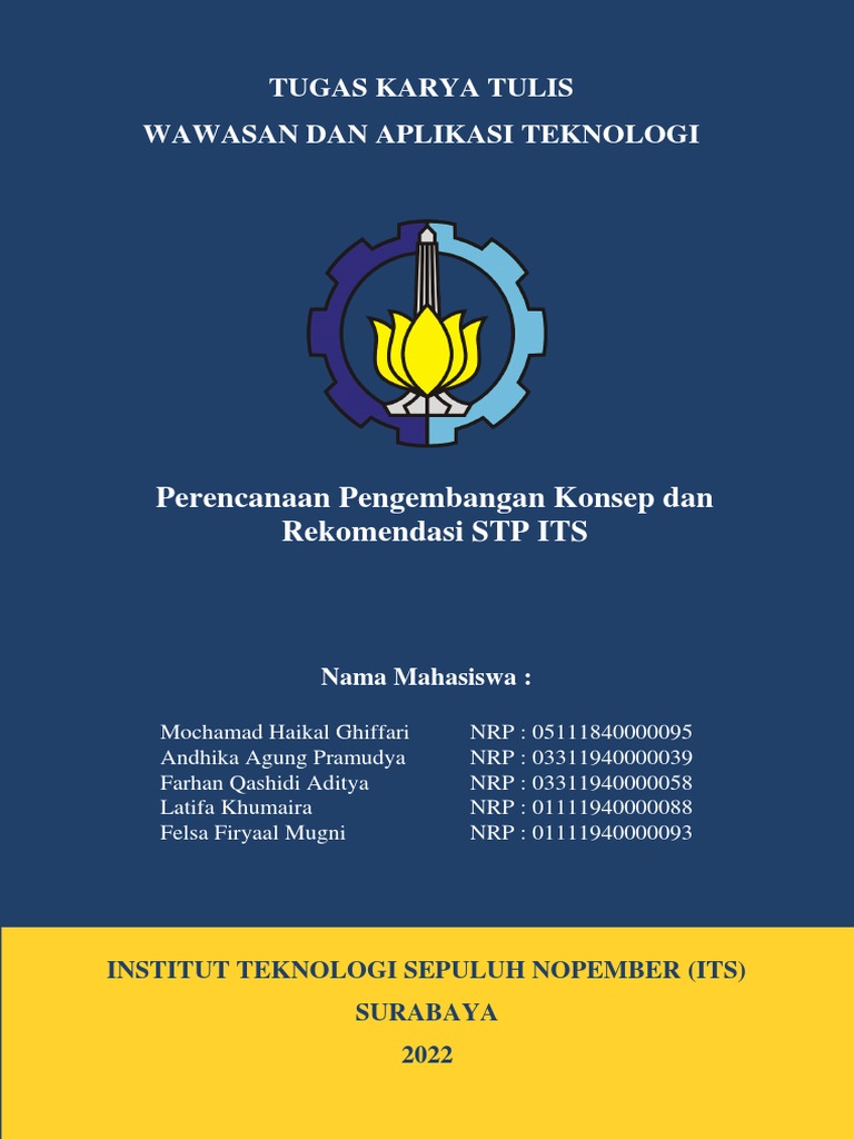 Kelompok 4 - Perencanaan Pengembangan Konsep Dan Rekomendasi STP ITS | PDF