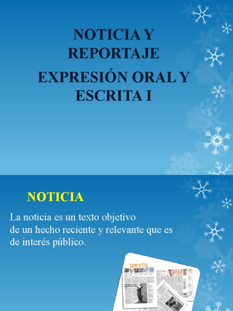 Exposición Noticia y Reportaje | PDF | Noticias | Información