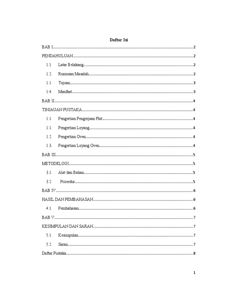 Pengertian dan Pembuatan Loyang Oven | PDF