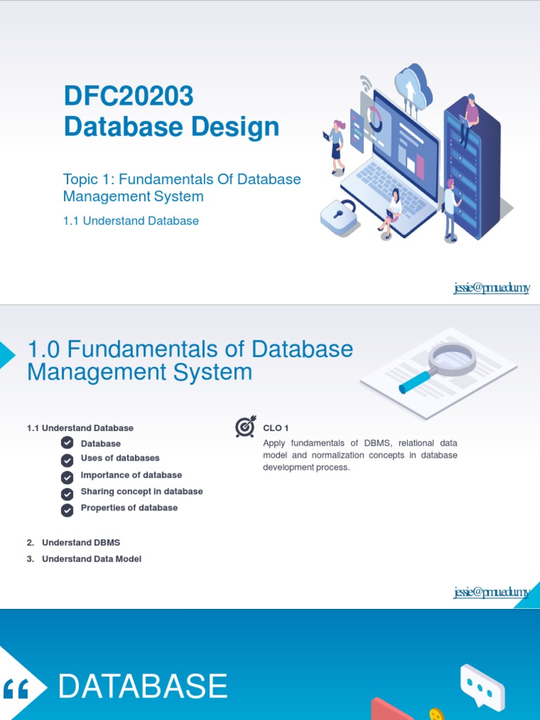DFC20203 Database Design: Topic 1: Fundamentals of Database Management System | PDF | Databases ...
