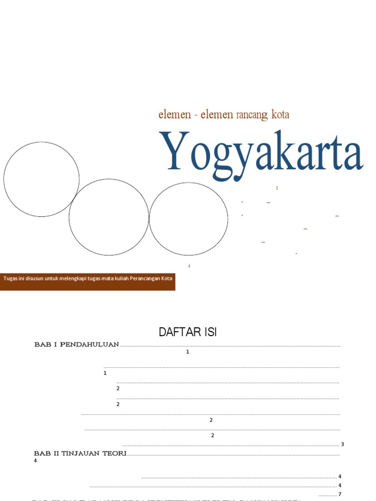 Elemen Elemen Rancang Kota Yogyakarta | PDF