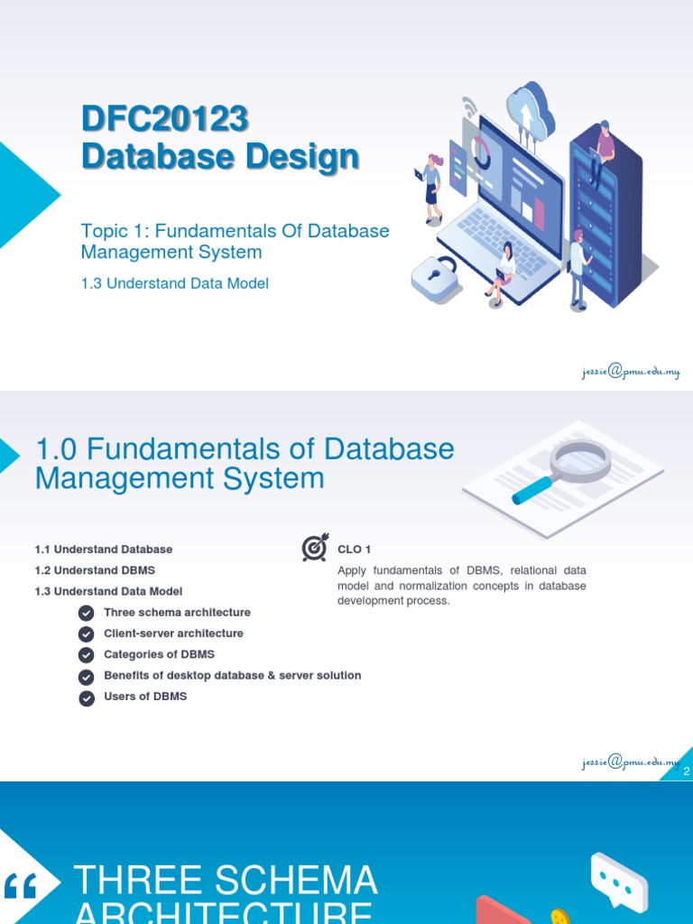 DFC20123 Database Design: Topic 1: Fundamentals of Database Management System | PDF | Databases ...