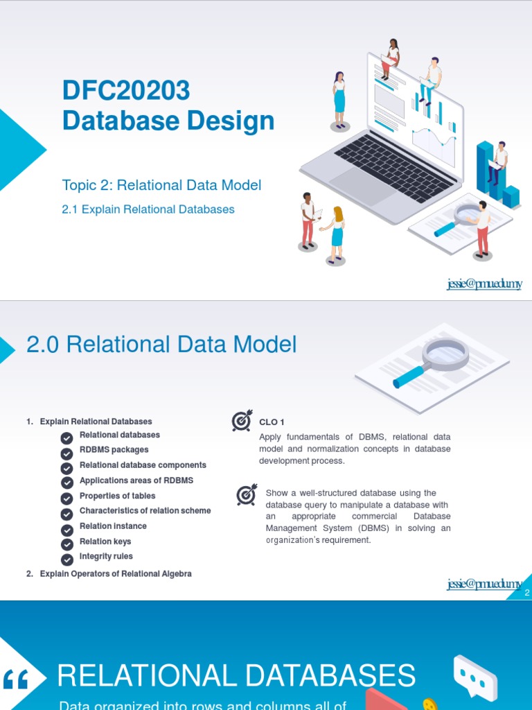 DFC20123 - Topic 2 - 1 | PDF | Relational Database | Databases