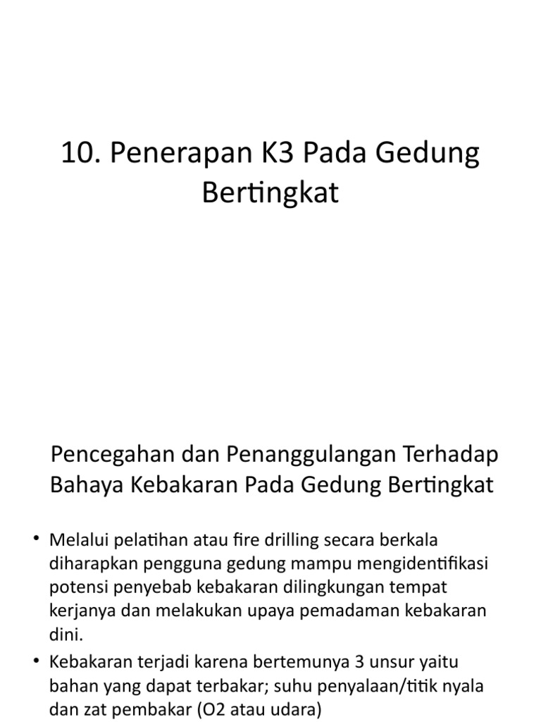 10 Penerapan K3 Pada Gedung Bertingkat | PDF