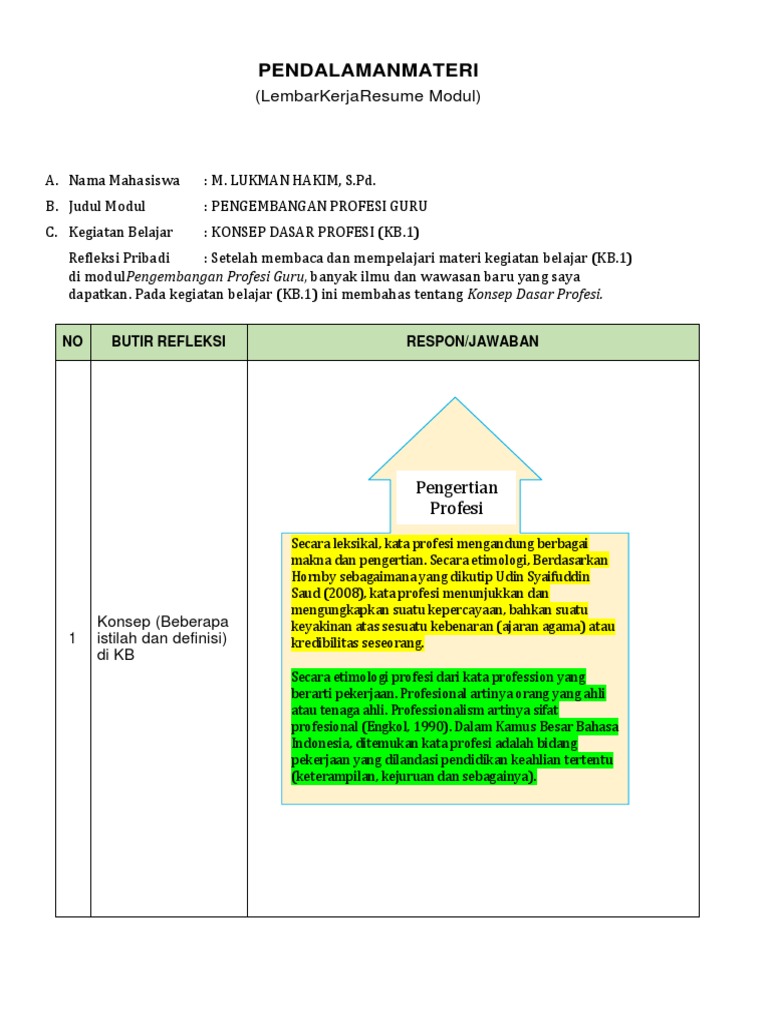 Etimologi dan Konsep Profesi Guru | PDF