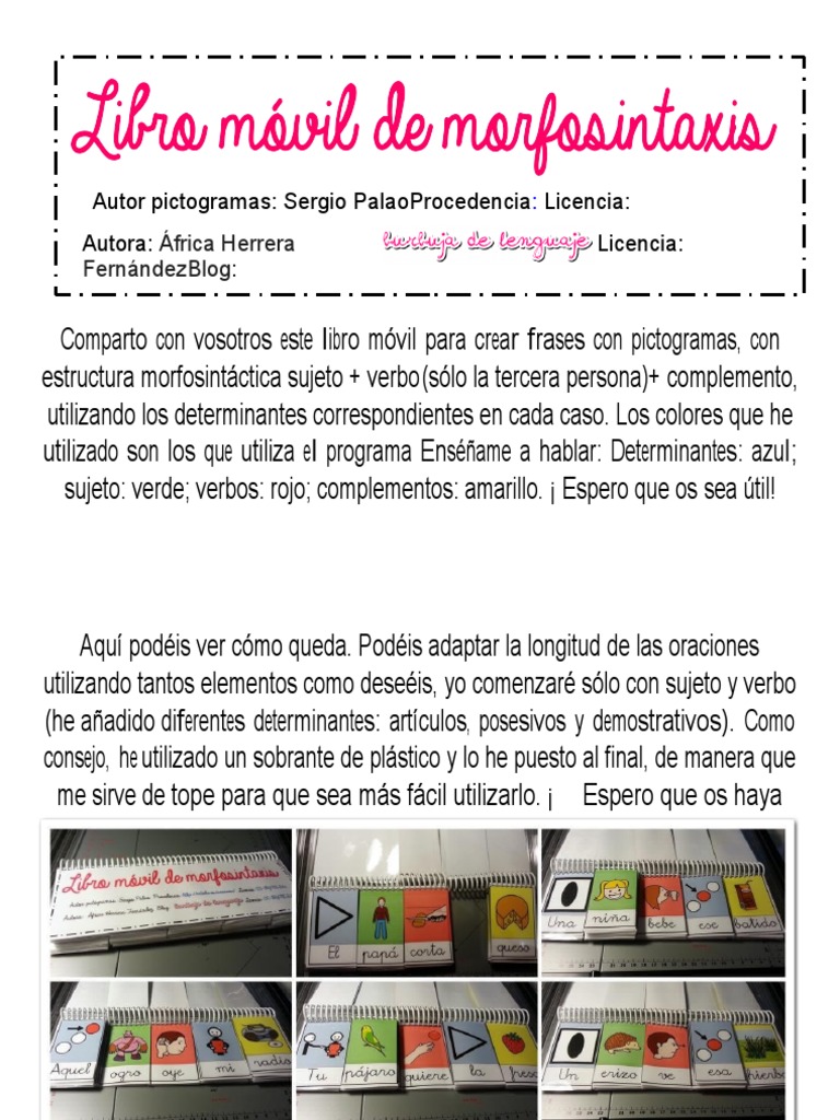 Libro Móvil Morfosintaxis Minúsculas Arasaac | PDF