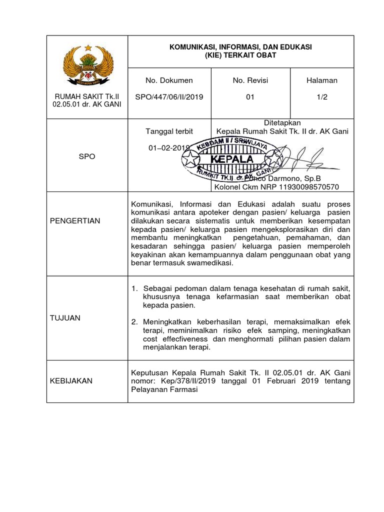 Komunikasi, Informasi Dan Edukasi (KIE) Terkait Obat | PDF ...