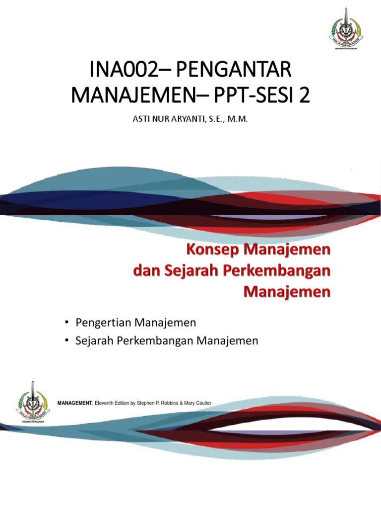 Ina002-Pengantar Manajemen-Materi-Sesi 2 | PDF