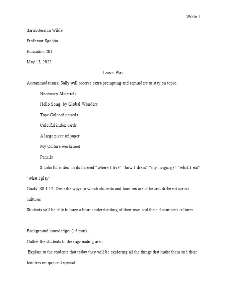 Lesson Plan S | Descargar gratis PDF | Lesson Plan | Teaching