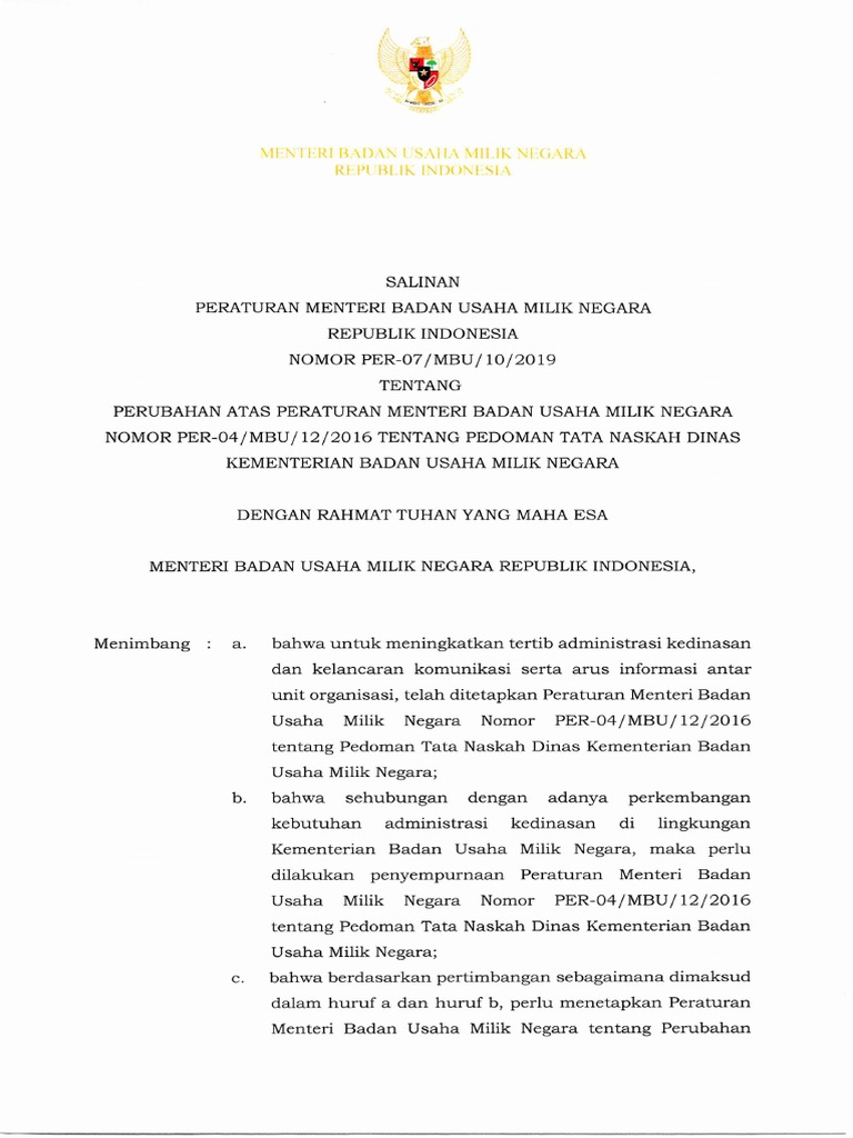 Per 07 Mbu 10 2019 TTG Pedoman TND | PDF