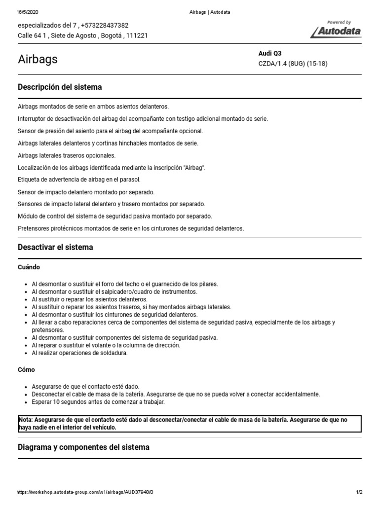 Airbags - Autodata | PDF | Airbag | Estilos de carrocería