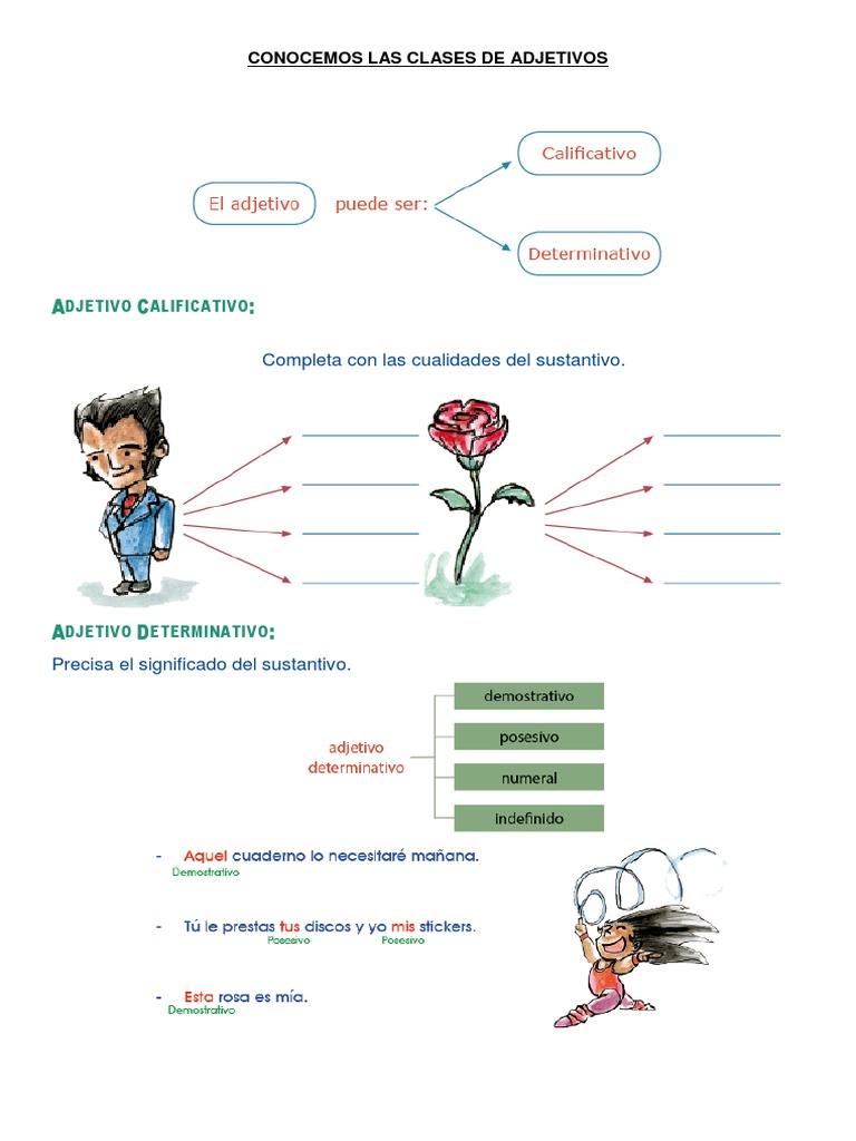 Clases de Adjetivos | PDF | Adjetivo | Género gramatical
