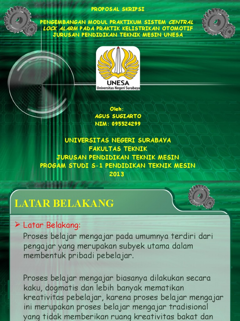 Power Point Pengembangan Modul Sistem Central Lock Alarm | PDF