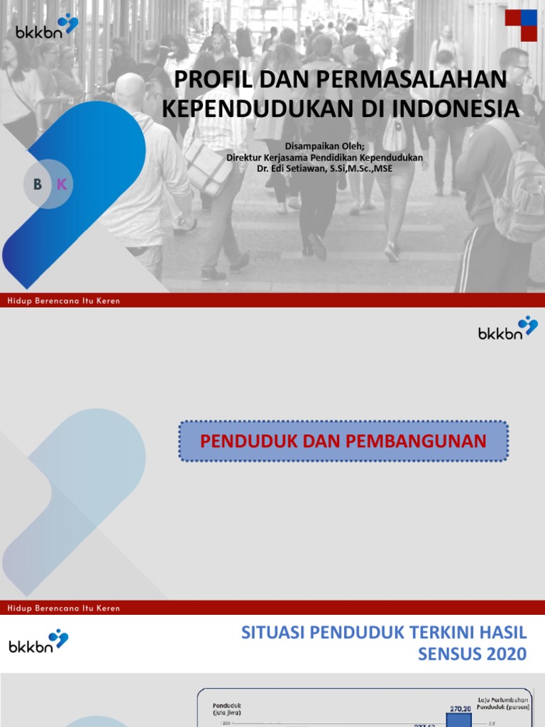 3.materi Profil Dan Permasalahan Kependudukan Serta Lomba SSK (Narsum Kaltim) | PDF