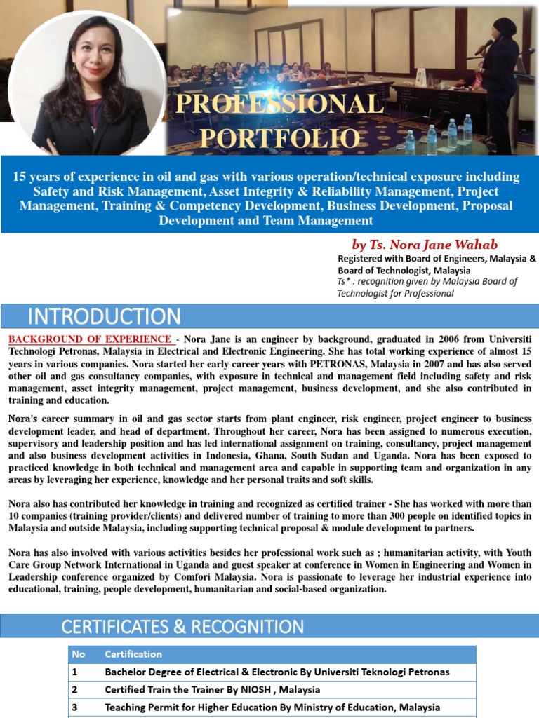 Professional Portfolio by Nora Jane Wahab - Vers09072022-General | PDF ...