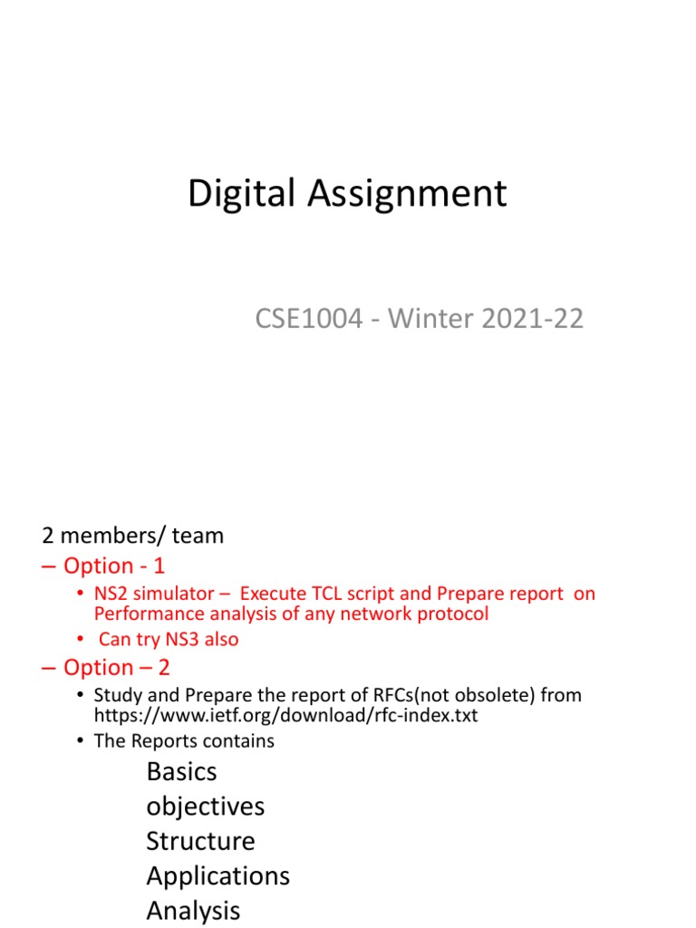 Digital Assignment: CSE1004 - Winter 2021-22 | PDF | Computers