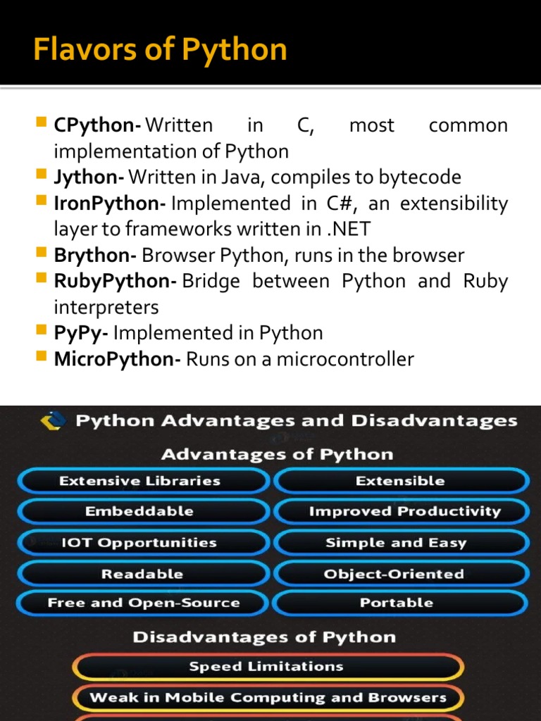 Flavors of Python: in C, Most Common Implementation of Python ...