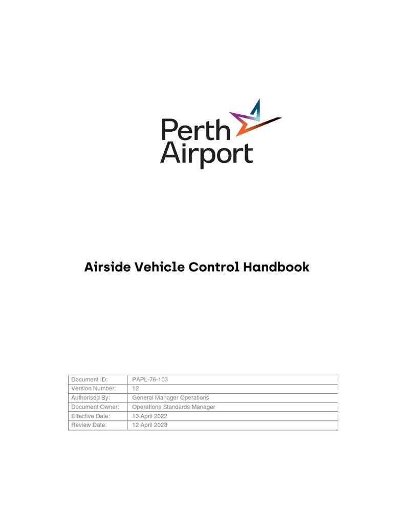 Airside Vehicle Control Handbook v11 FINAL | PDF | Aviation | Vehicles