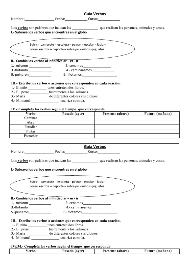 Guia de Verbos | PDF