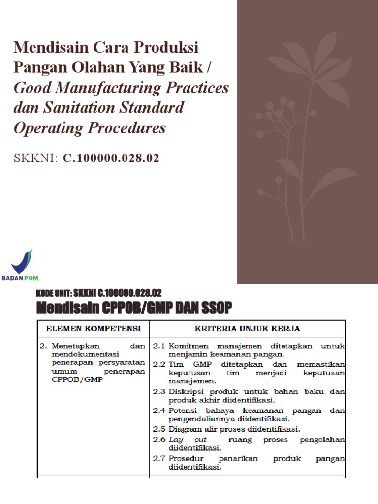 Mengatur Proses Produksi Pangan yang Aman dan Higienis | PDF