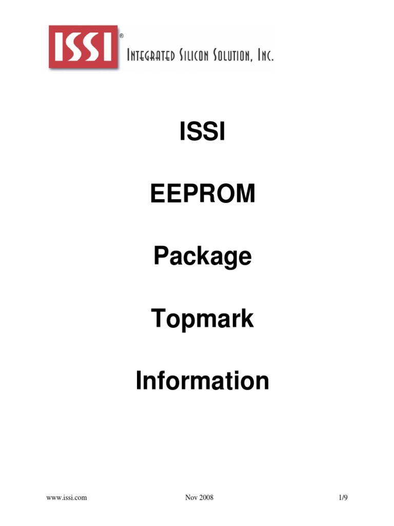 EEPROM Package Topmark Info | PDF | Computer Science | Computer Engineering
