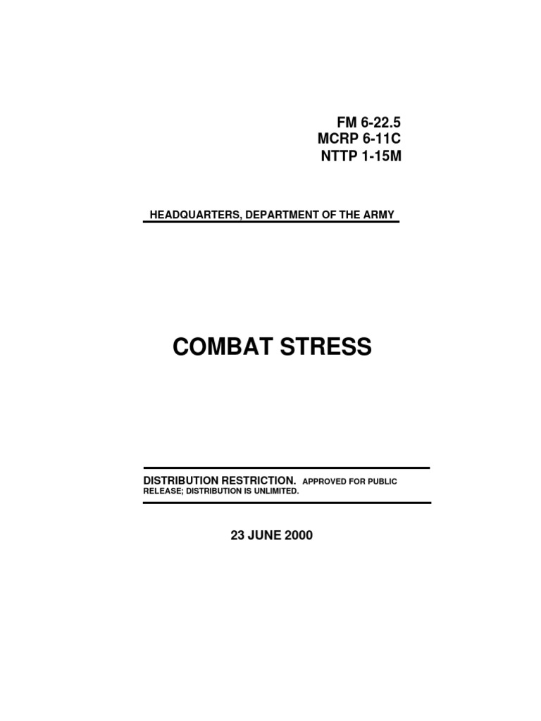 Combat Stress Management Guide | PDF | History