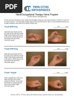 Hand Therapy - Thumb Exercises | PDF | Hand | Thumb