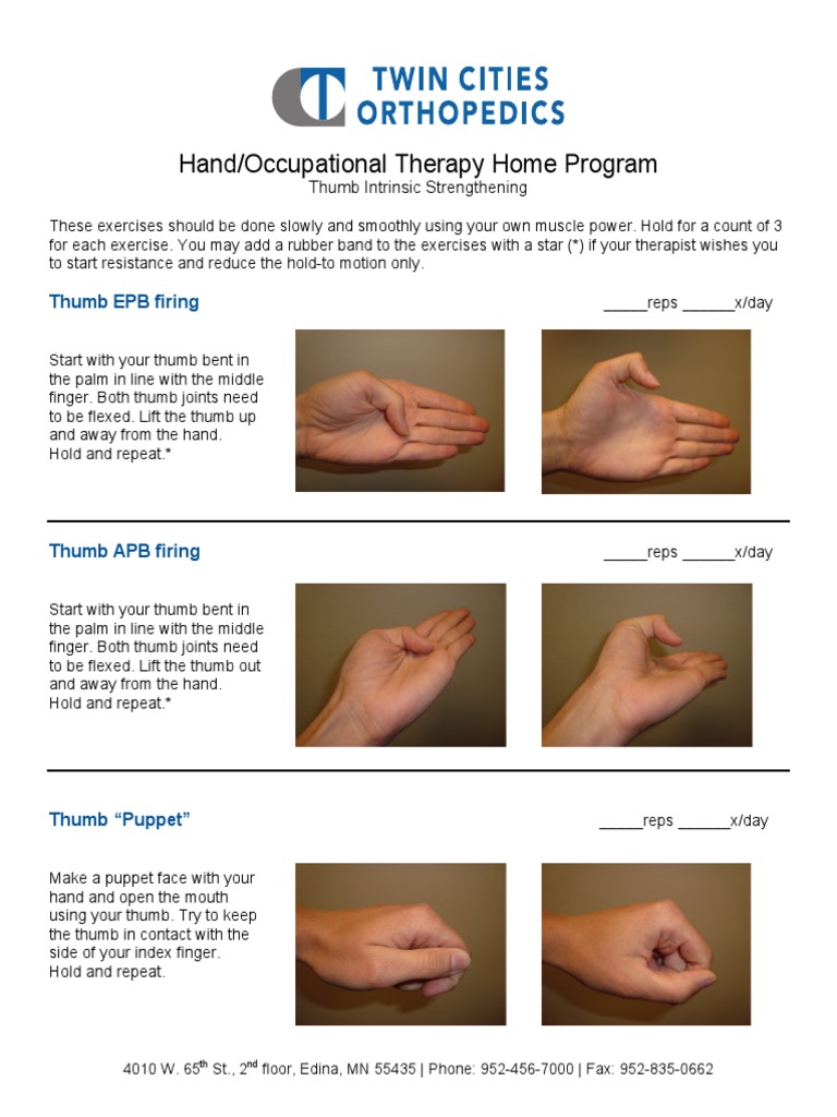Thumb Intrinsic Strengthening 0915 | PDF | Hand | Thumb