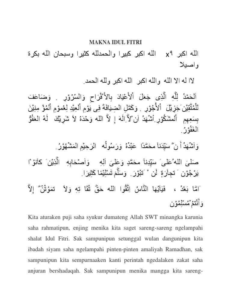 Makna Idl Fitri Jawa | PDF