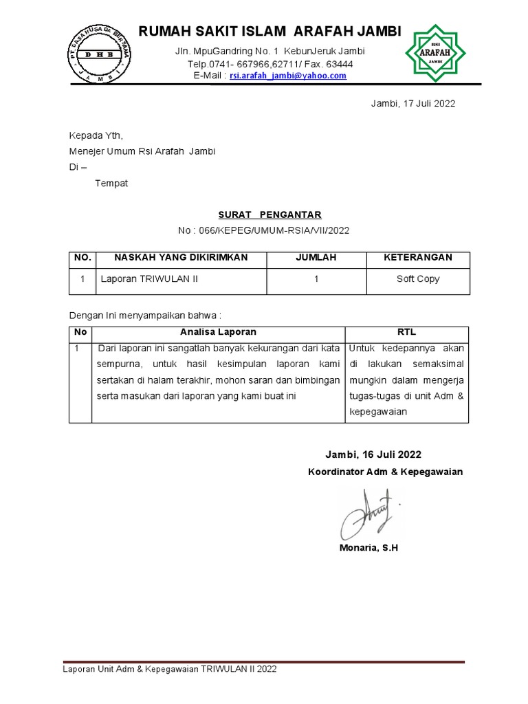 Laporan Unit Kepegawaian Tahun 2022 | PDF