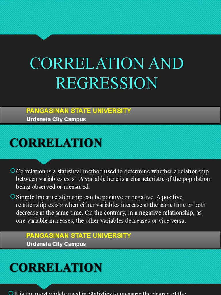 CORRELATION AND REGRESSION ANALYSIS | PDF | Regression Analysis ...