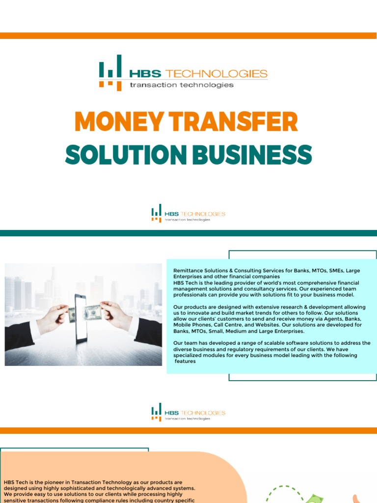 HBS Technologies Offers A Comprehensive Range of Money Transfer ...