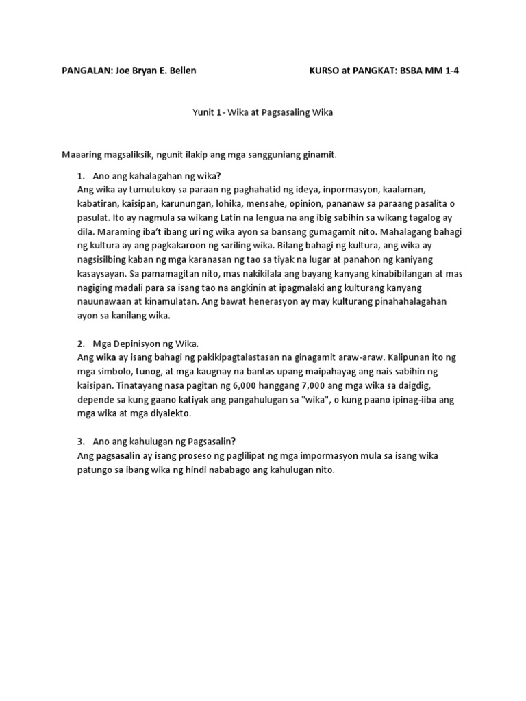 Asynchronous 1 - BELLEN - BSBA MM 1-4 | PDF