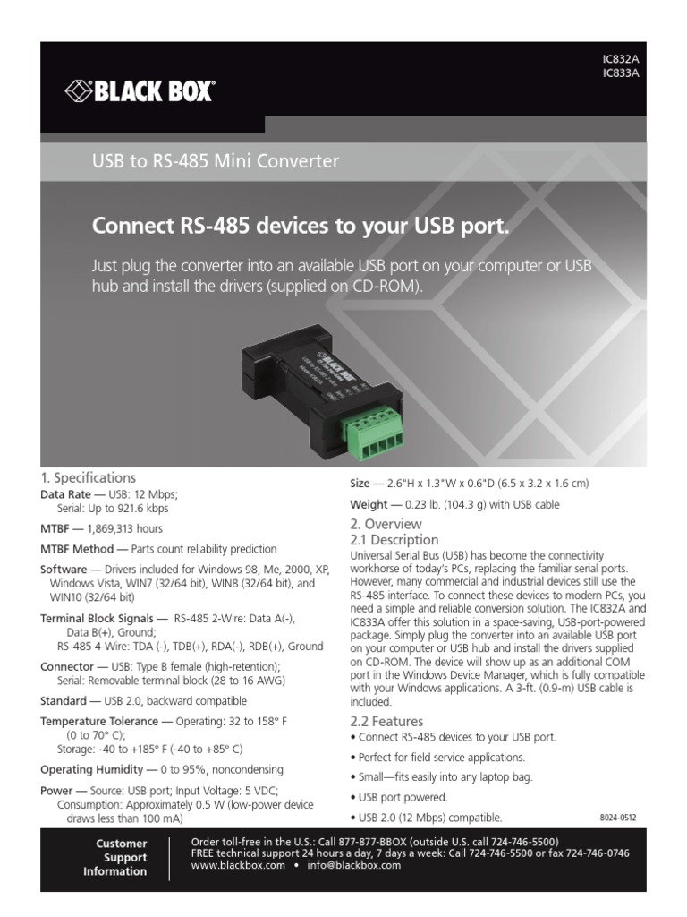 Connect RS-485 Devices To Your USB Port | PDF | Usb | Device Driver