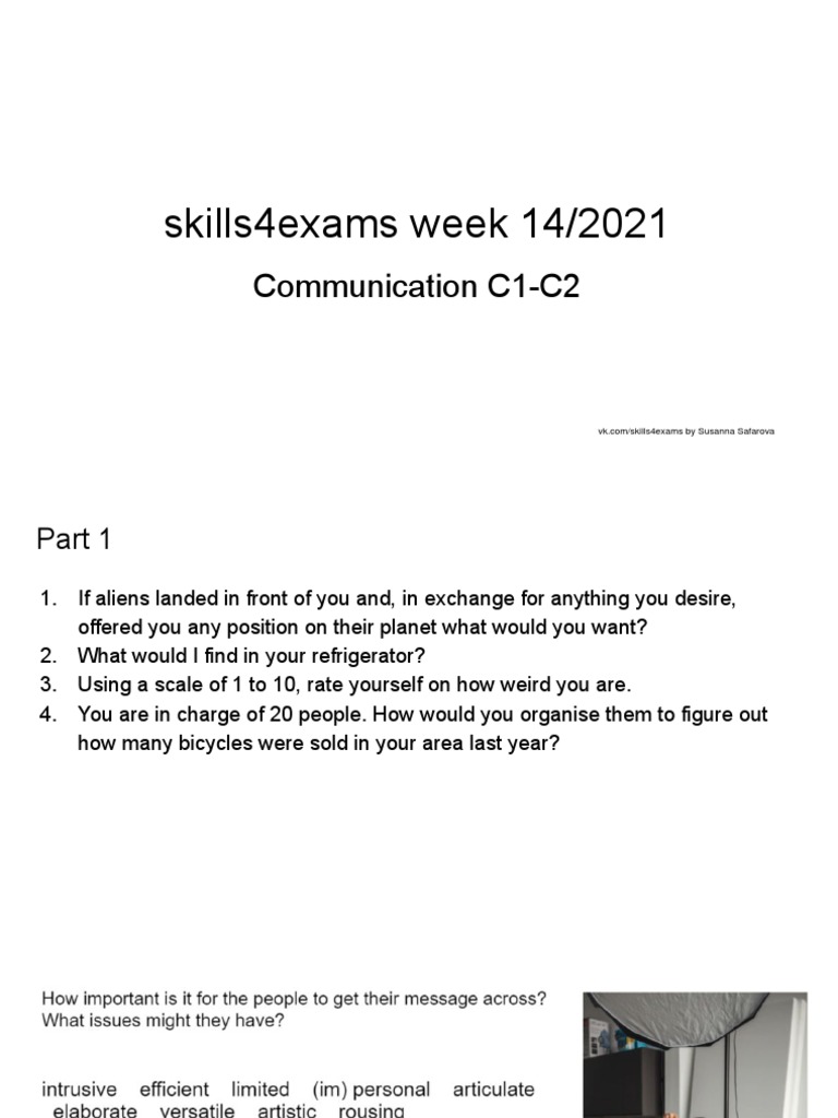 1 Communication and Messages C1-C2 | PDF