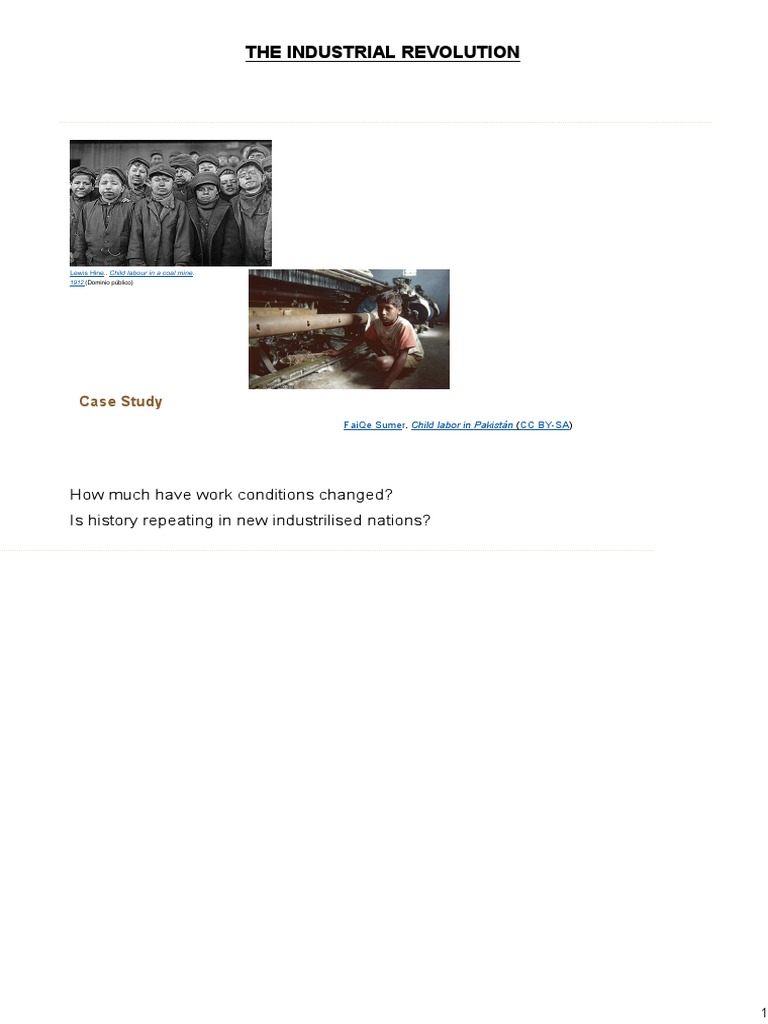 The Industrial Revolution: Case Study | PDF | Bourgeoisie | Industrial ...