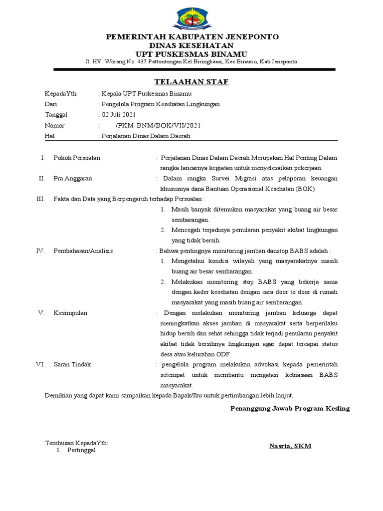 Telaah Staf New | PDF