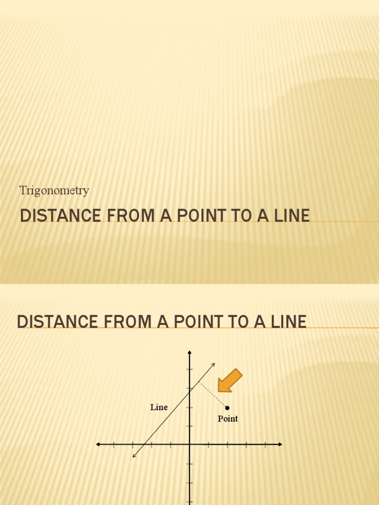 Distance From A Point To A Line: Trigonometry | PDF | Elementary ...