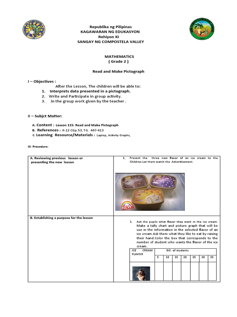 Read and Interpret Pictographs in Mathematics Lesson | PDF | Cognition ...