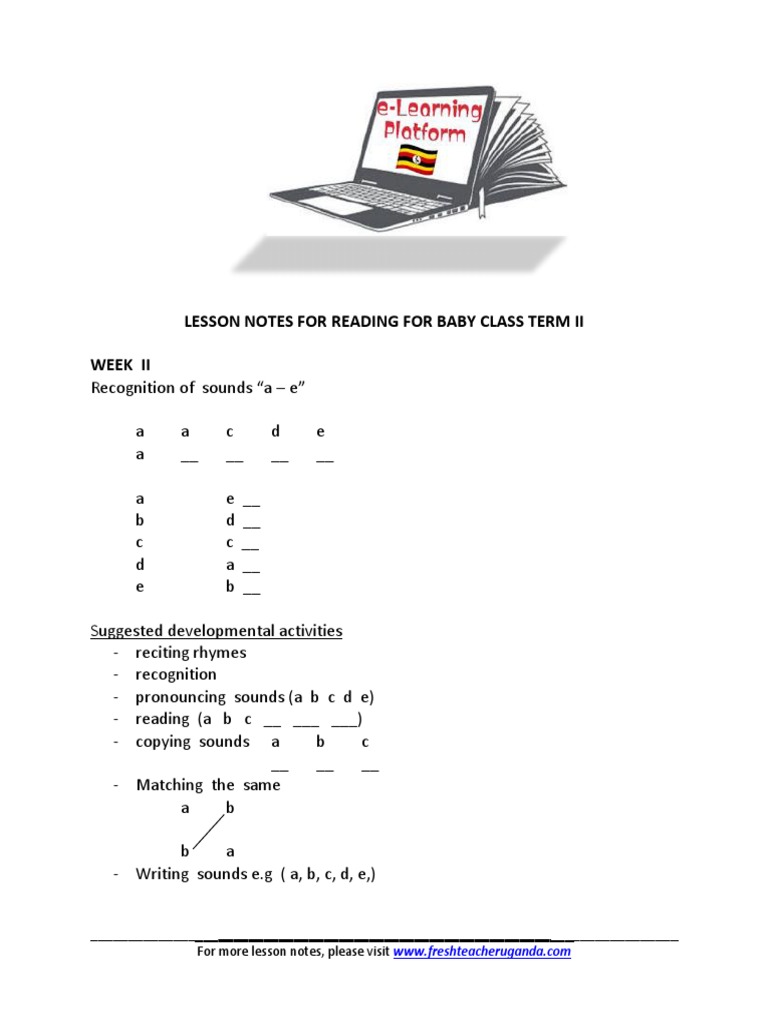 Baby Class Reading Term 2 | PDF | Linguistics | Languages